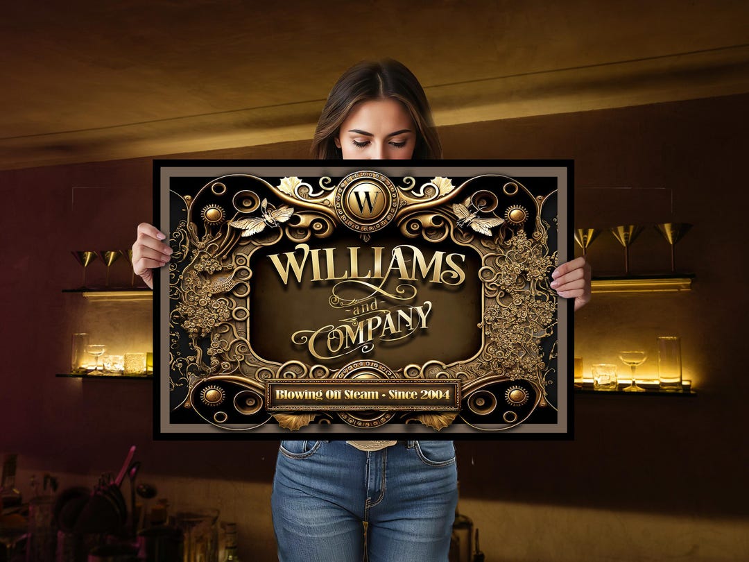 Personalized Steampunk Family Name Sign: Metal or Canvas Wall Art - Etsy