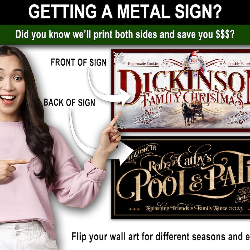 Custom Flippable Signs - Etsy