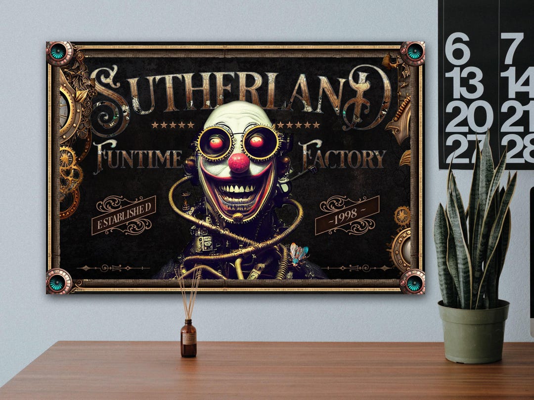 Steampunk Last Name Sign: Custom Metal or Canvas Wall Art - Etsy