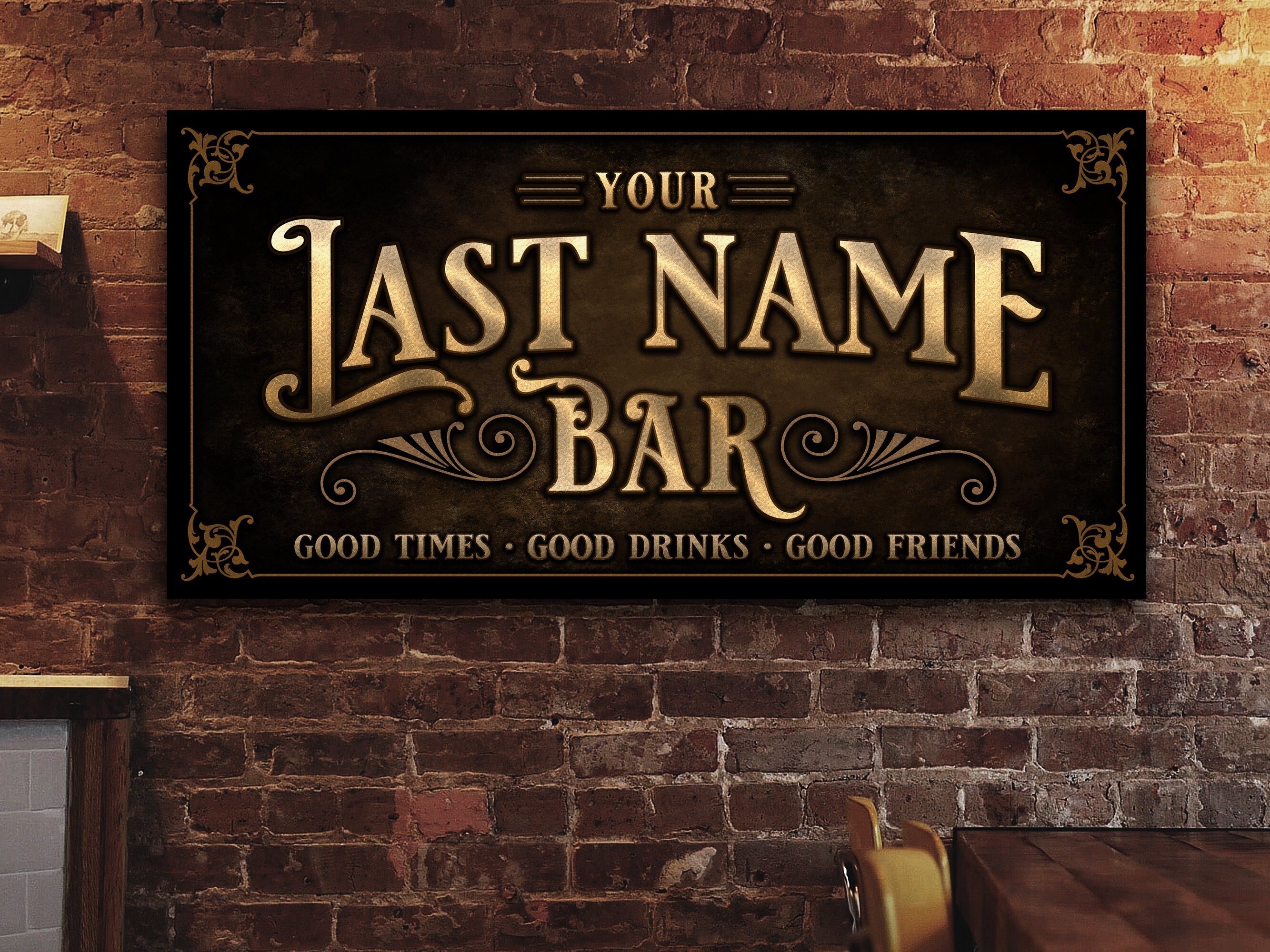 Custom Bar Sign Personalized Bar Sign Man Cave Decor Man - Etsy
