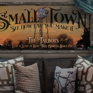 Try That in a Small Town Sign | Rustic Small Town Sign | Rustic Fall ...