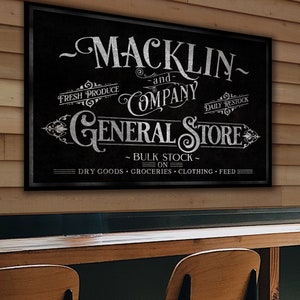 Personalized General Store Sign | Family Name Company Sign | General ...