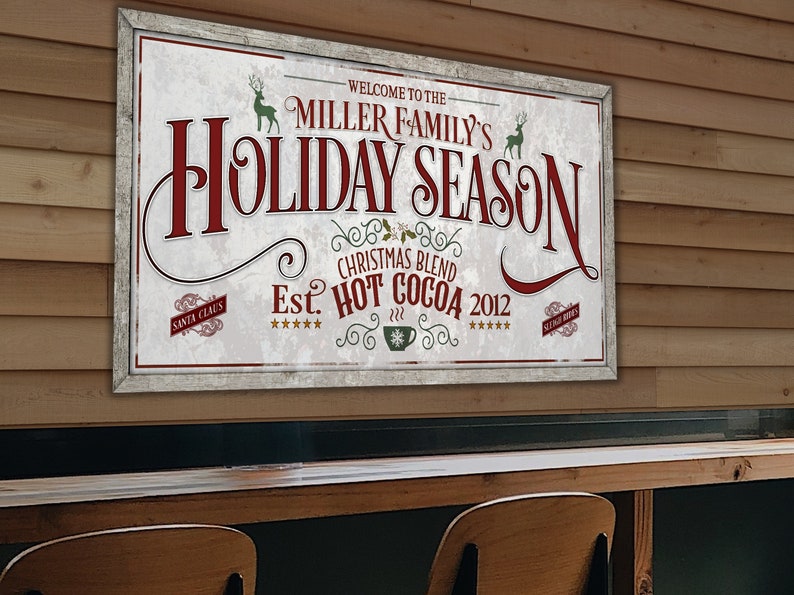 Rustic Christmas Sign Bright Christmas Sign Holiday Season - Etsy