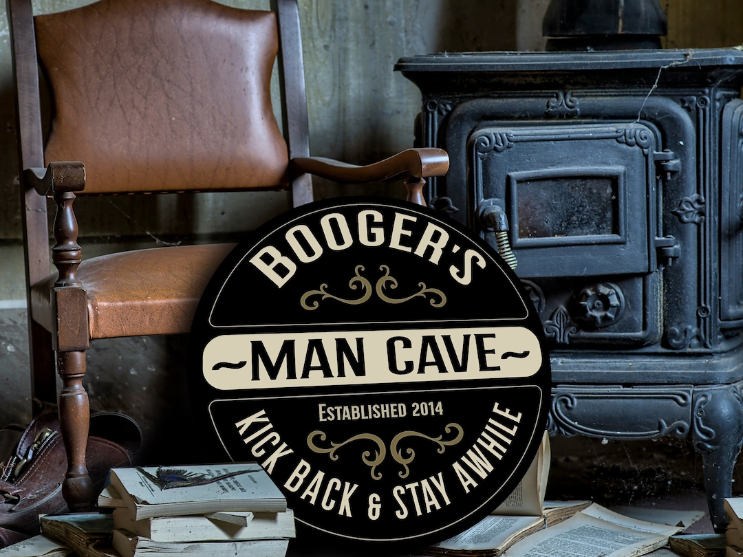 Personalized Metal Man Cave Sign: Round Aluminum Decor - Etsy