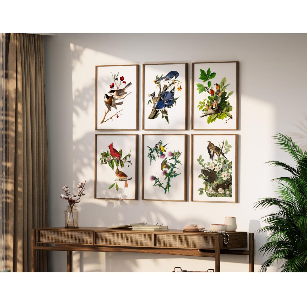 Michigan Birds Print Set - Restored Vintage Wall Art, Nature Decor - Etsy