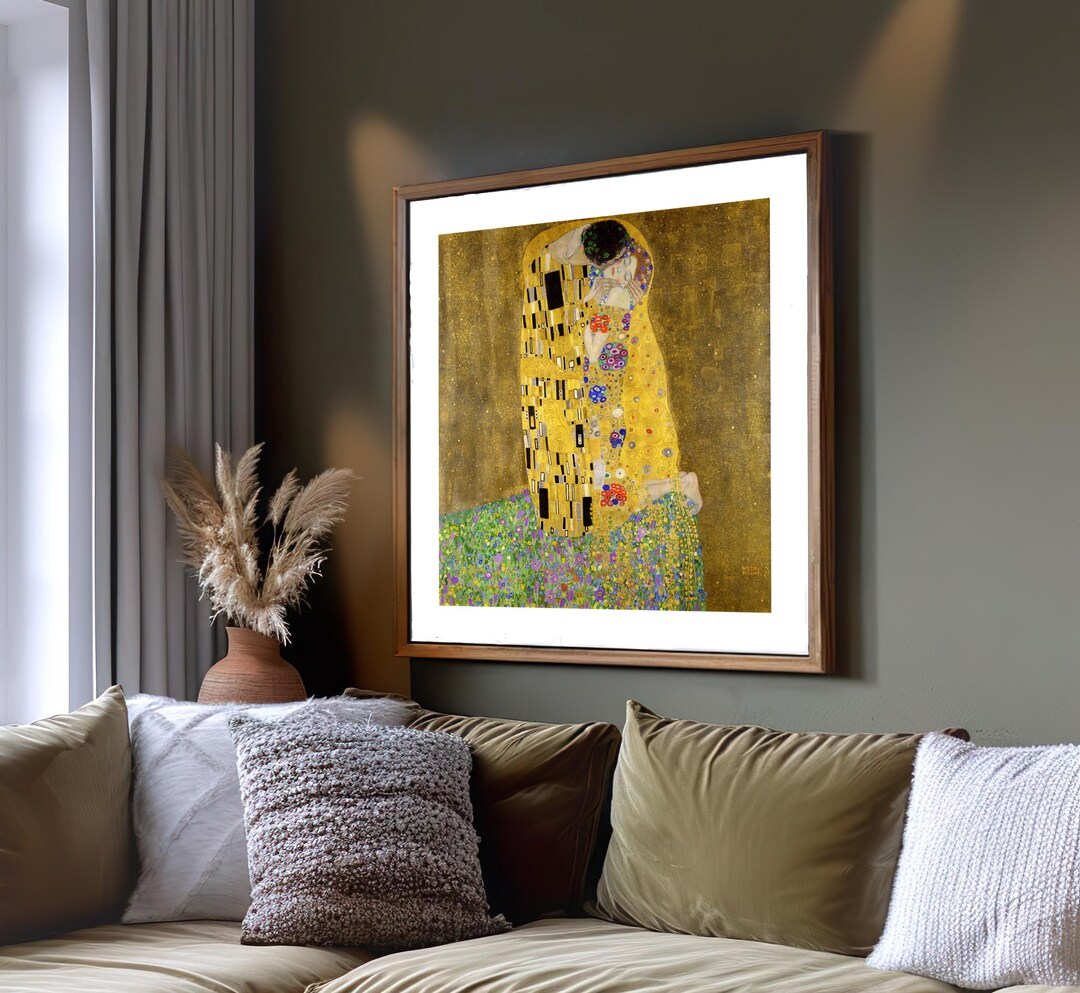 Gustav Klimt "the Kiss" Vintage Restored. Gallery Quality, Giclee Fine ...