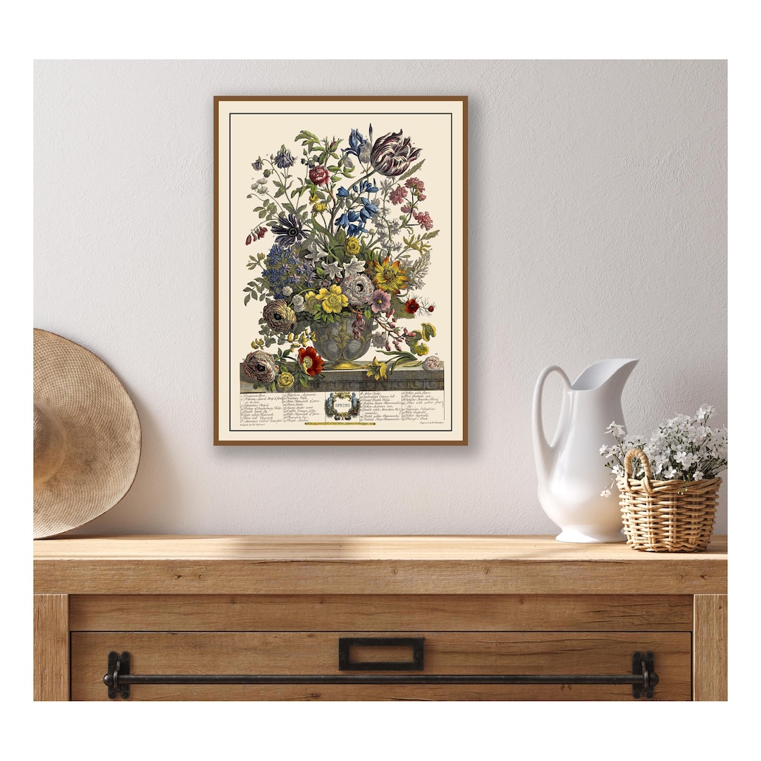 Vintage Restored. Robert Furber Floral Art Prints. "seasons" Choose ...