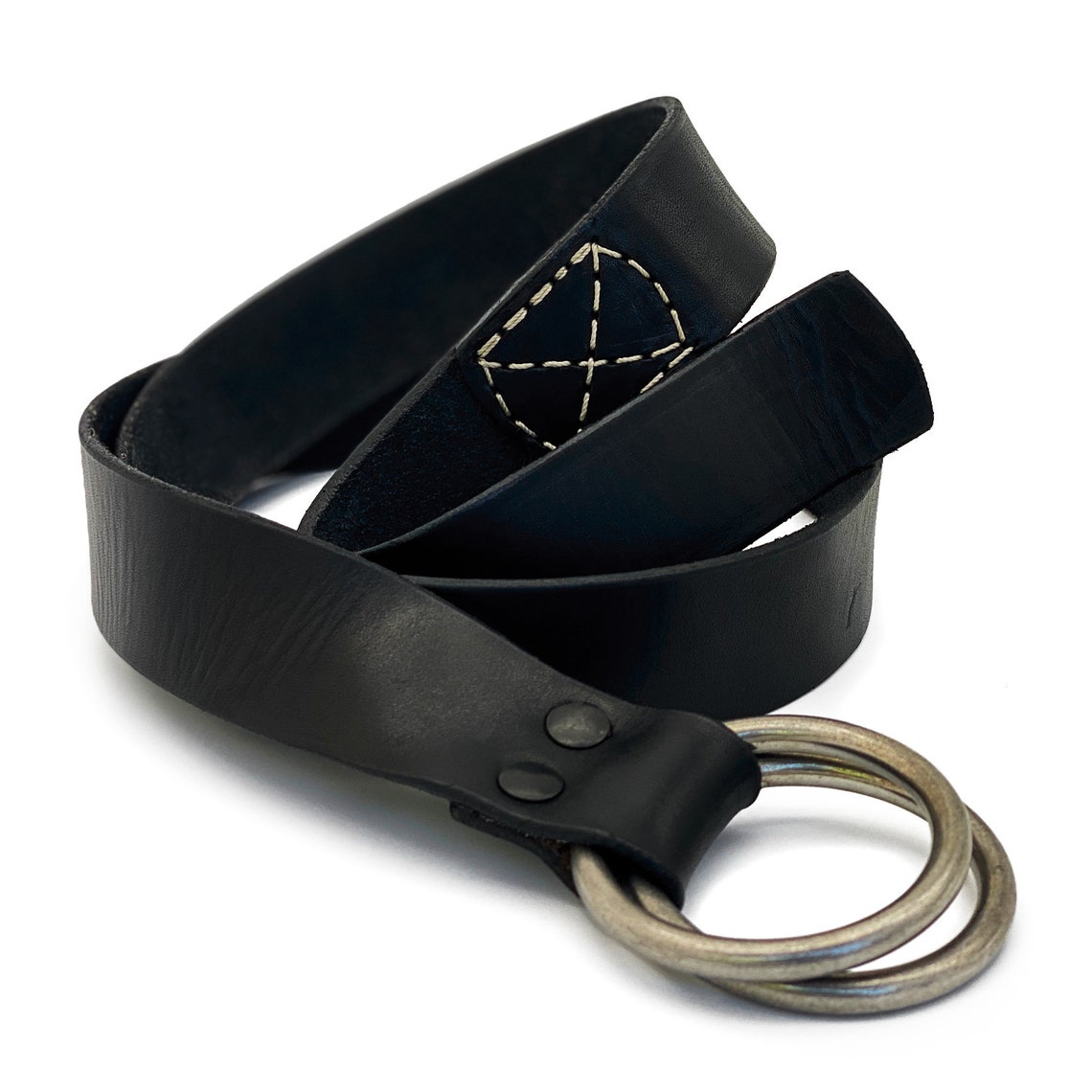 Double Ring Harness Leather Belt 1.5 Mens/womens - Etsy