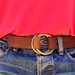 Double Ring Harness Leather Belt 1.5 Mens/womens Handcrafted Vintage ...