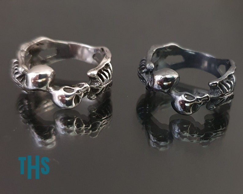 Twin Ring, Skull Band, Skull Lovers, Double Scull, Unique Ring ...