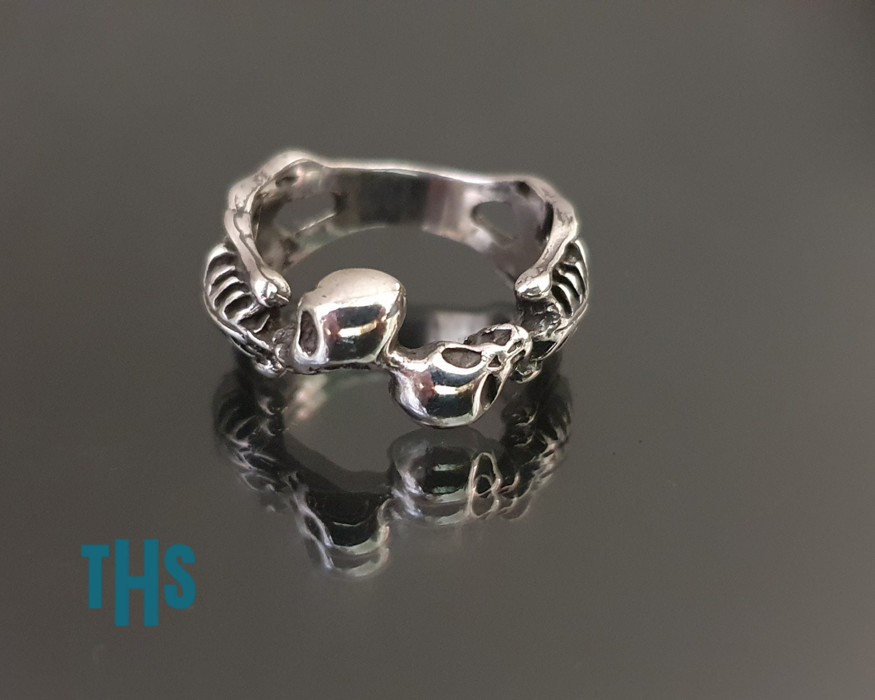 Twin Ring, Skull Band, Skull Lovers, Double Scull, Unique Ring ...