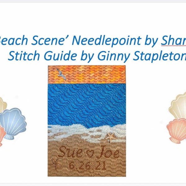 Beach Needlepoint - Etsy