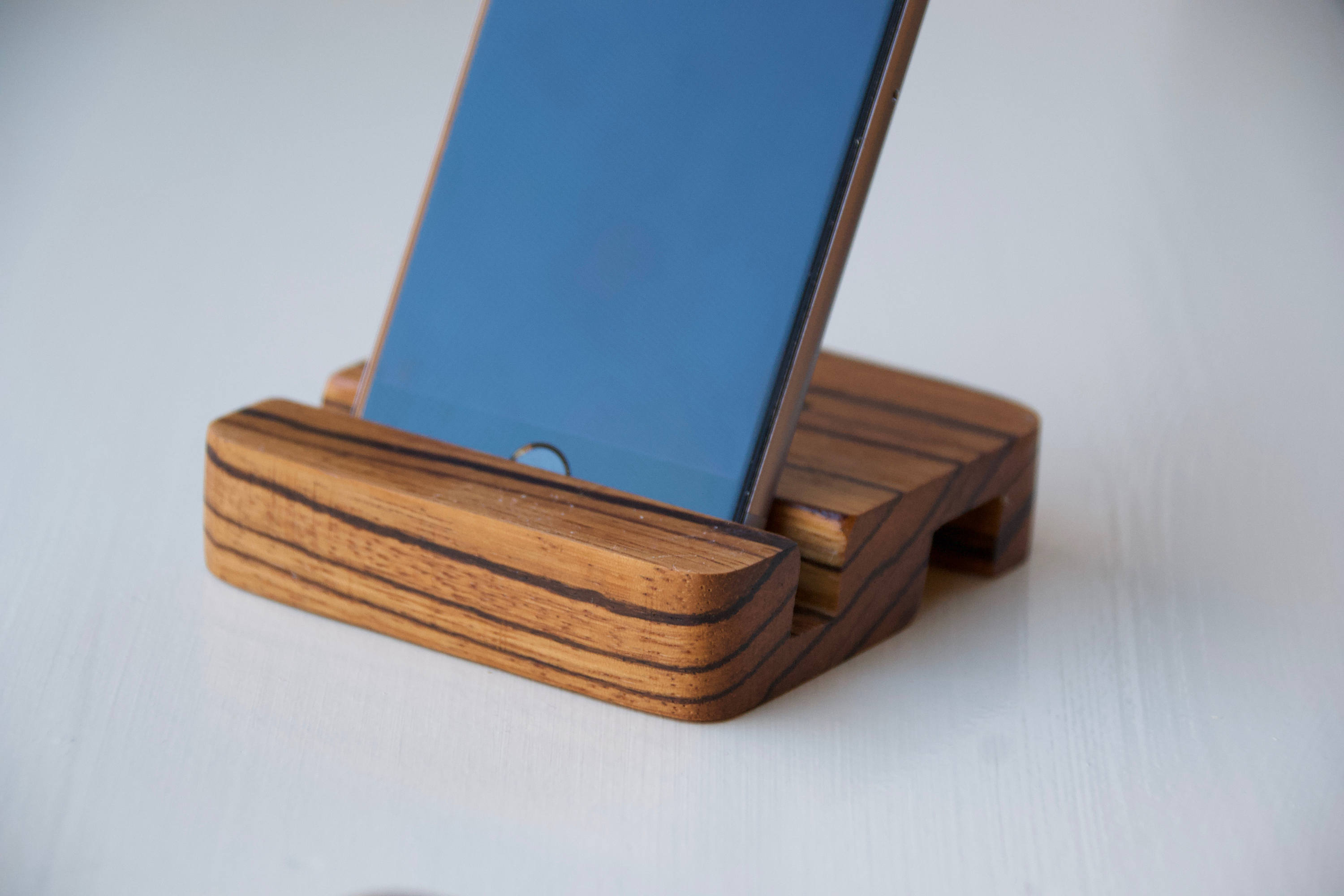 Exotic Wood Phone Stand - Etsy