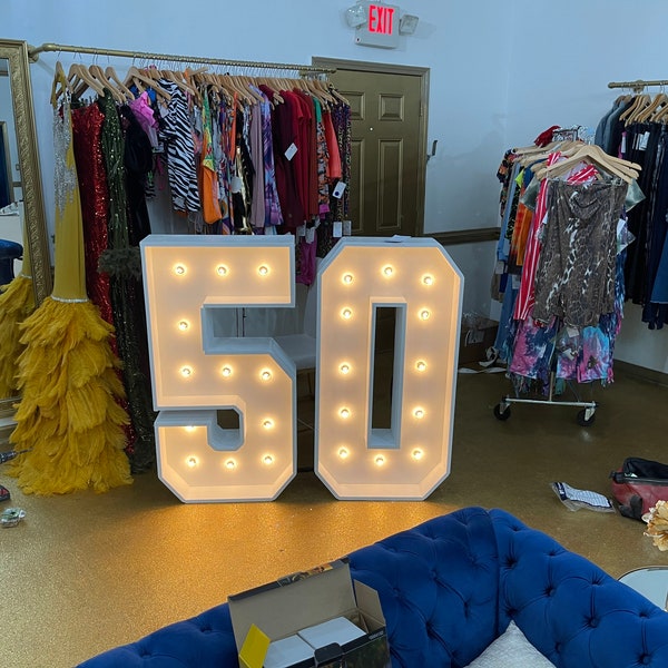 Wooden Light up Marquee Numbers - Etsy