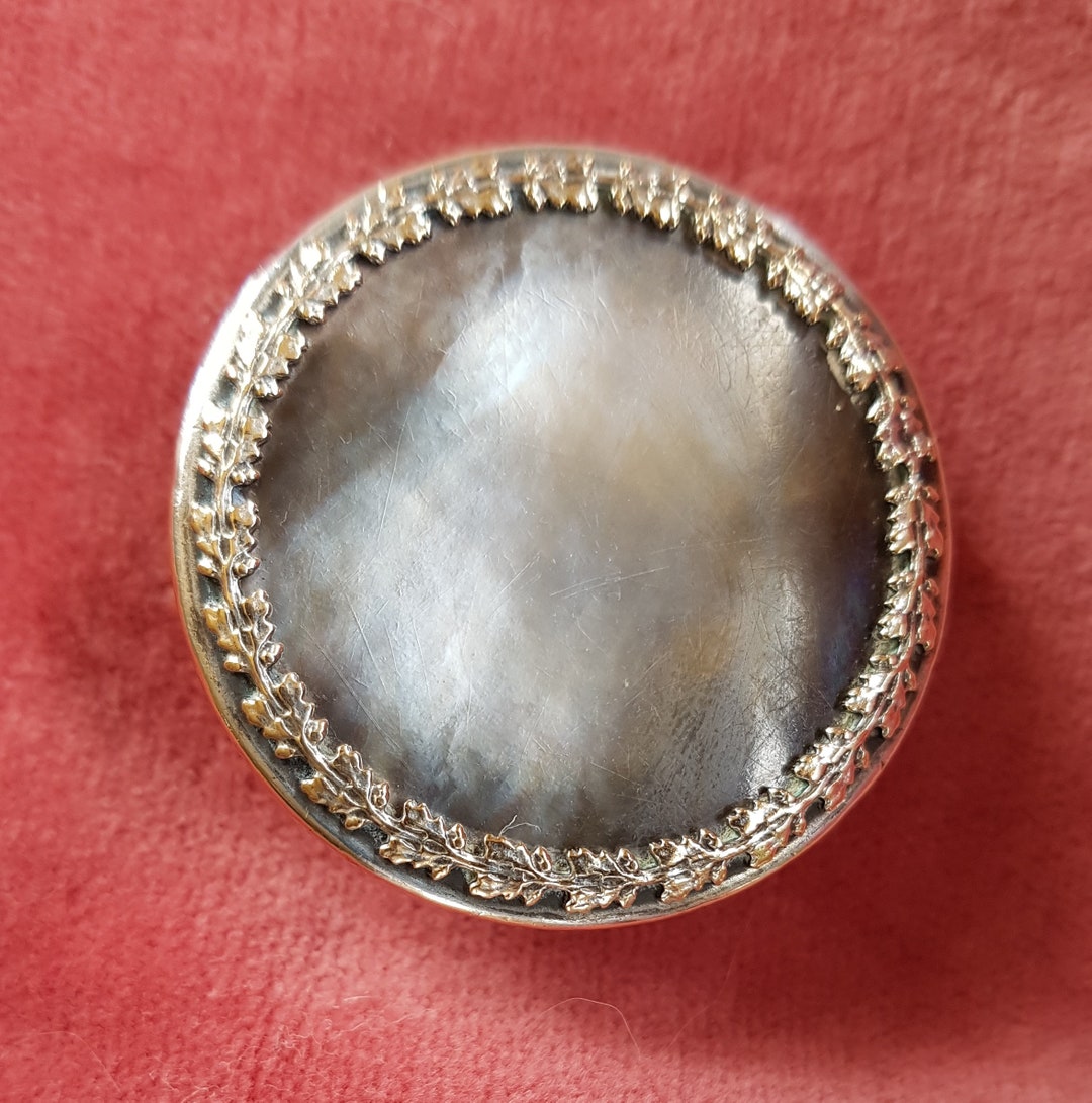 A Large, Handsome Victorian Shell Button DEPOSE PARIS. Flashes of Pink ...