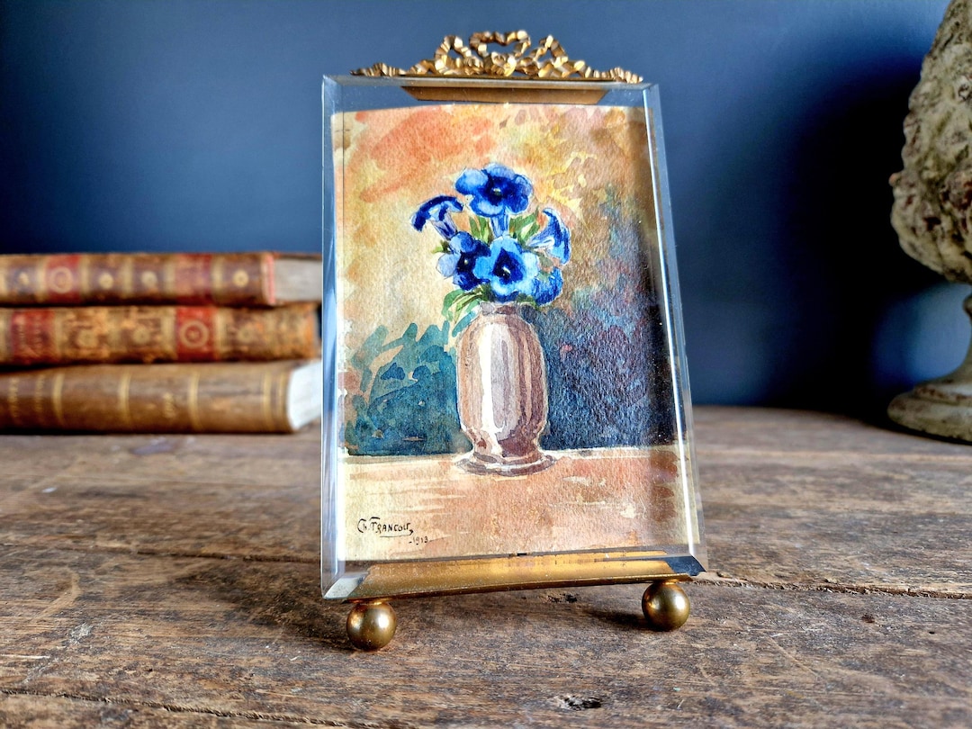 French Antique Glass Photo Frame French Antique Picture Frame Shabby ...