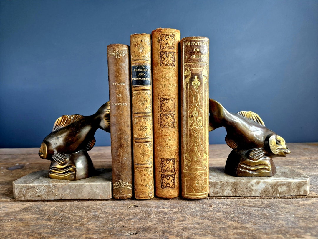 Art Deco Bookends. Pair of French Art Deco Bookends With Fish ...