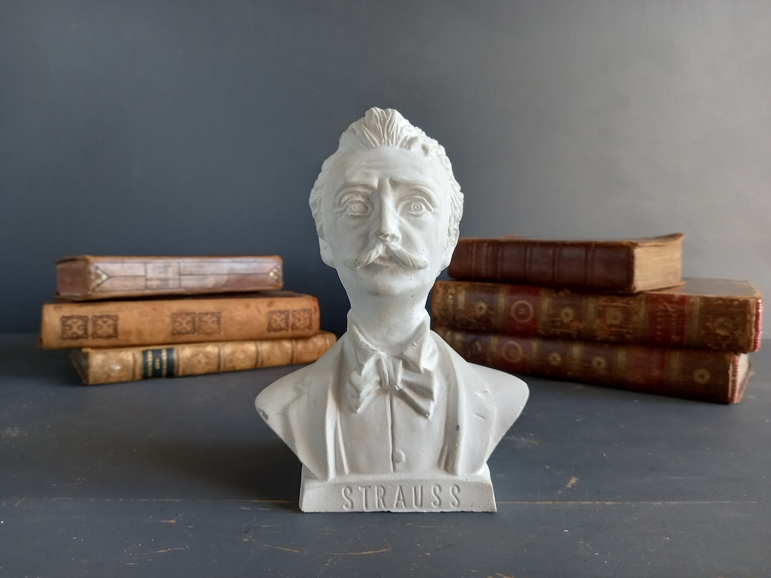 Bust of Strauss. Plaster Statue. Country House Decor. Gift for Musician ...