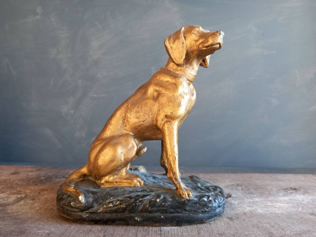 Dog Statue. French Vintage Dog Sculpture. Dog Art. Dog Sculpture ...