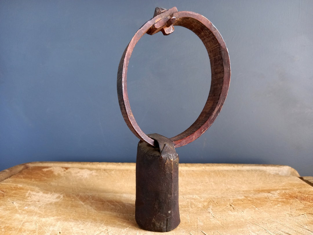 French Antique Alpine Bell. Old Metal Goat Bell. Alpine Bell. Gift for ...