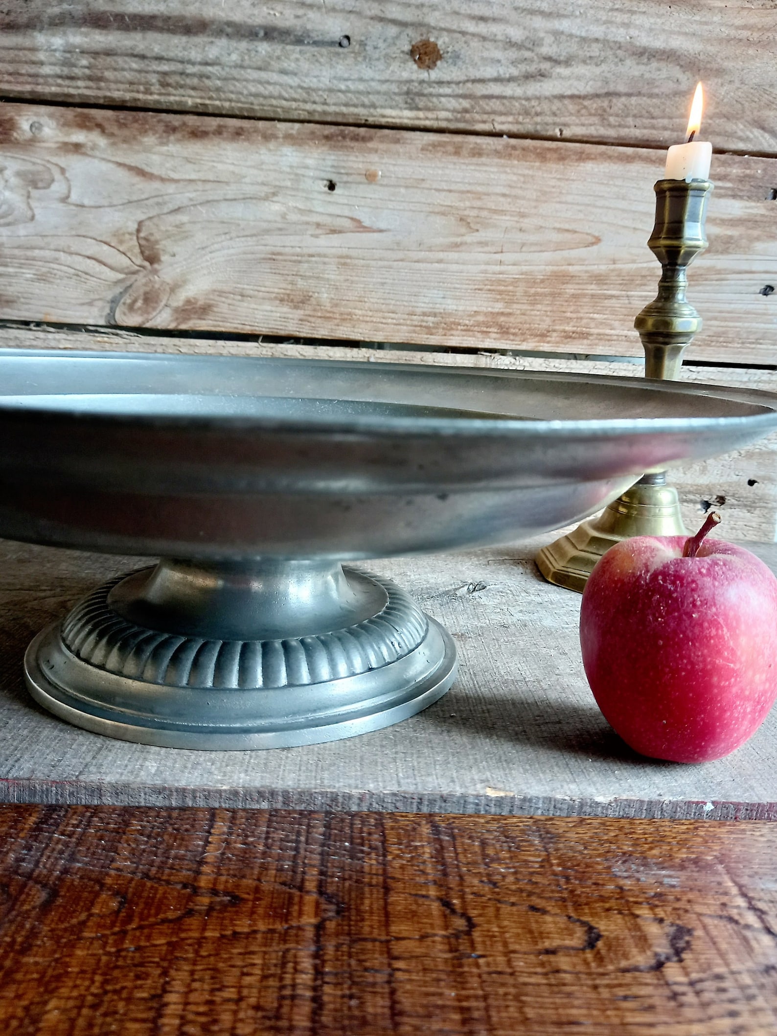 French Pewter Table Centrepiece. Vintage French Pewter Bowl on | Etsy