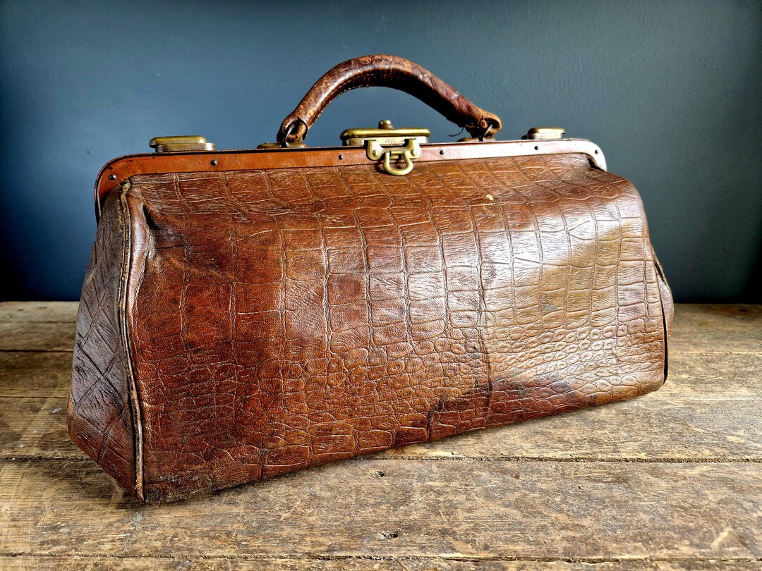 Gladstone Bag French Antique Doctors Bag Steampunk Wedding Costume Cosplay Medical Gifts Gift ...