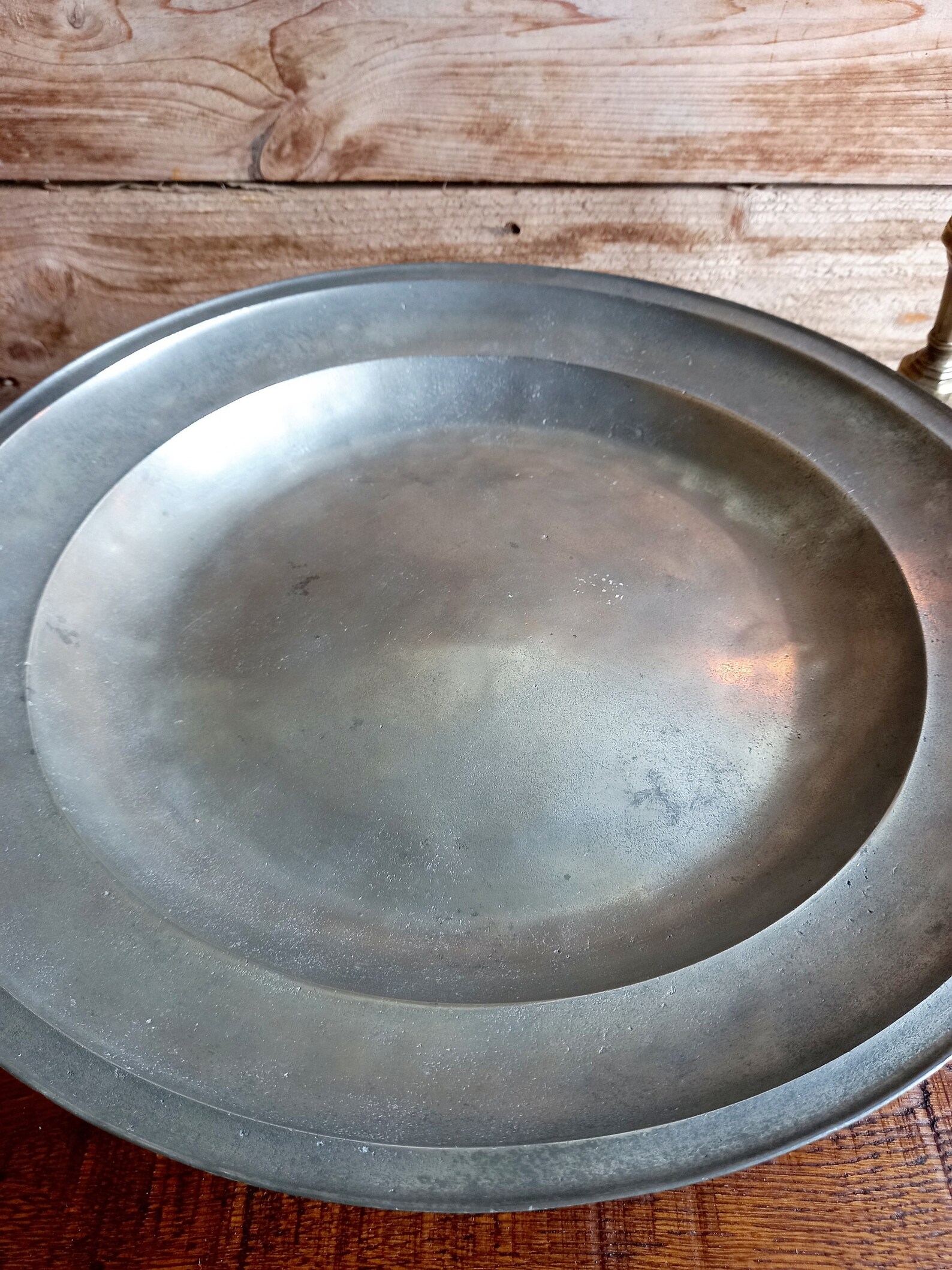 French Pewter Table Centrepiece. Vintage French Pewter Bowl on | Etsy