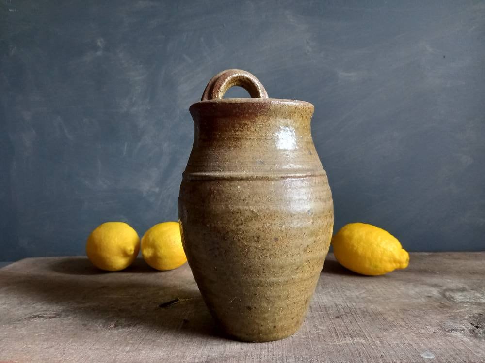 Vintage Salt Pot. Old Salt Pot. Stone Glaze Saltpot. Kitchen - Etsy