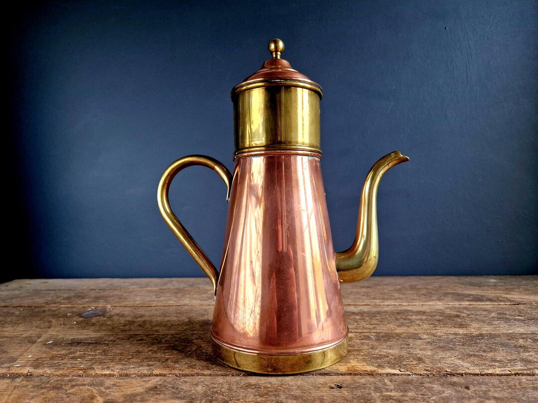 Copper Coffee Pot With Lid Belgian Vintage Copper Pot Copper Pots and ...