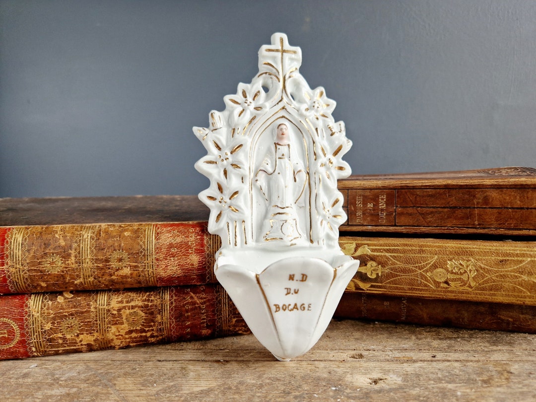 French Antique Holy Water Font. Antique Benetier. Catholic Holy Font ...