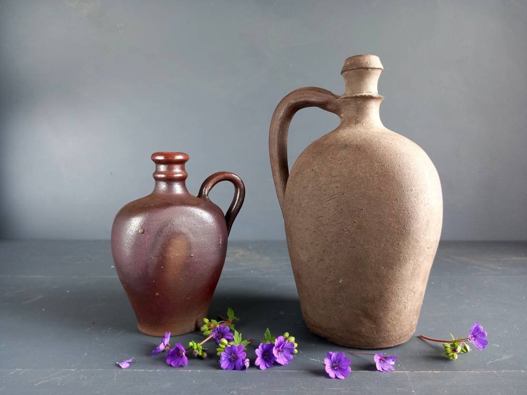 French Antique Calvados Bottles. Country Pitchers. French Vintage Jugs ...