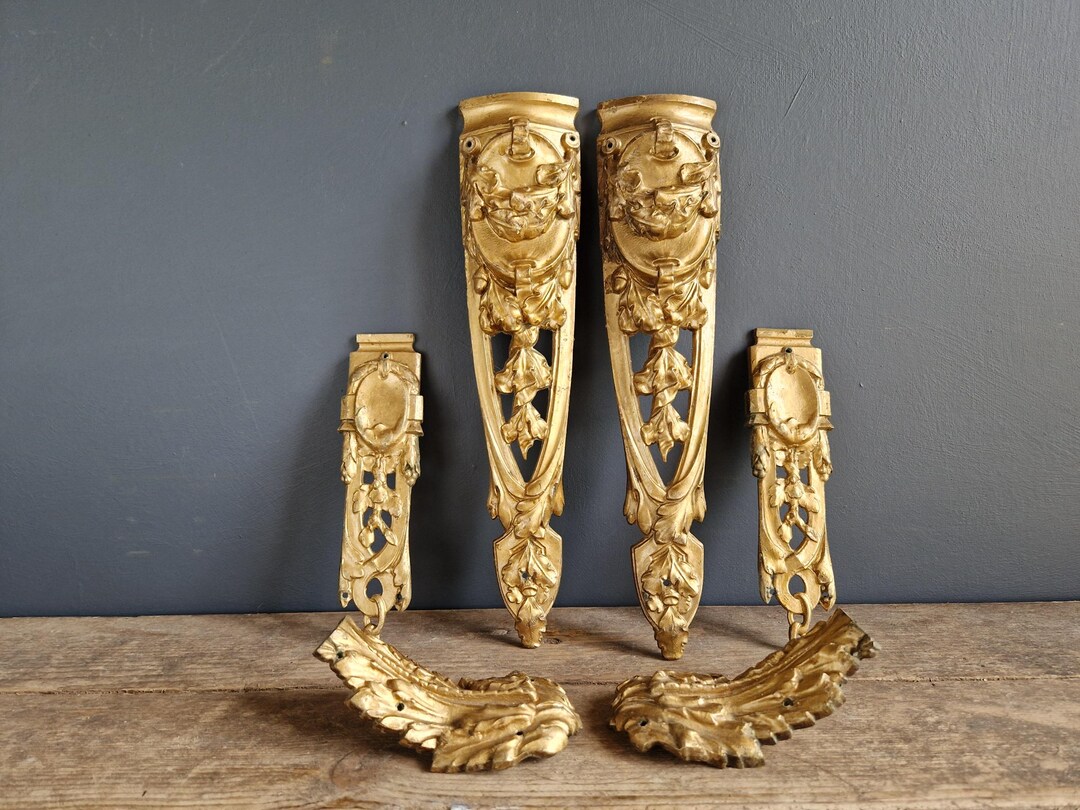 French Antique Ormolu Mounts.french Bronze Furniture Pediments. Bronze ...