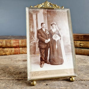 French Antique Glass Photo Frame. French Antique Picture Frame. Shabby ...