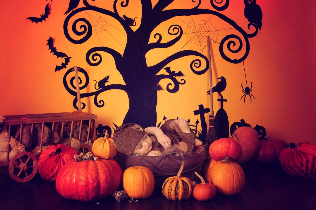 Halloween Newborn Backdrop - Etsy