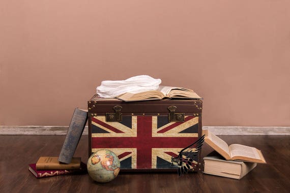 Union Jack Box Digital Backdrop Vintage Box Newborn Prop | Etsy