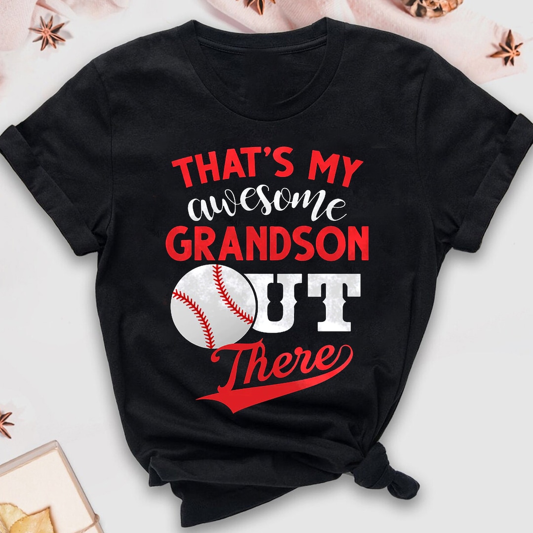 Proud Baseball Grandson Shirt for Baseball Grandma, Baseball Grandma ...