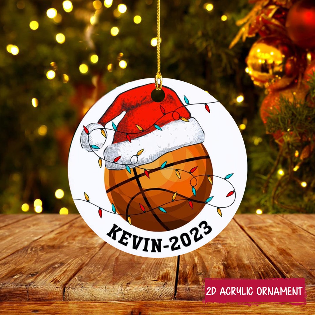Personalized Basketball Christmas Ornament With Name & Year, Basketball ...
