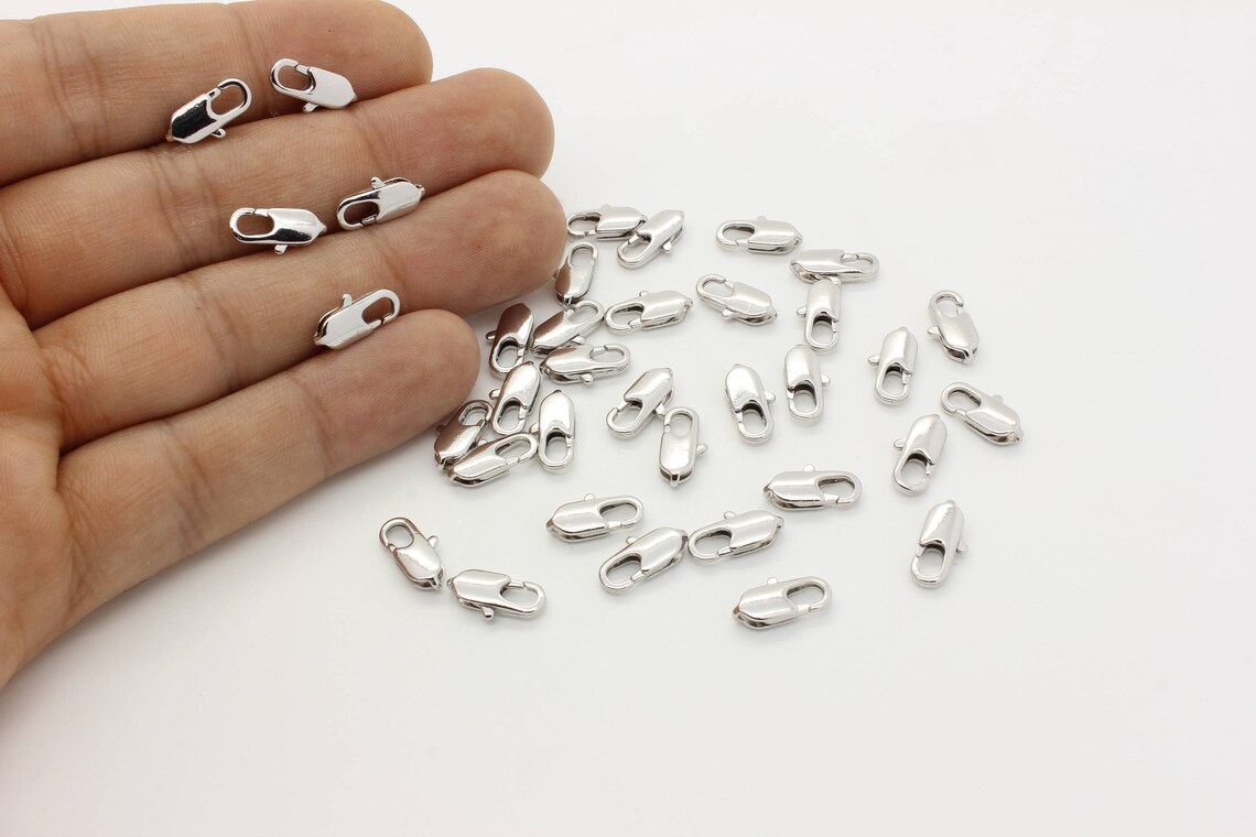 10 PcsRhodium Plated Lobster Claw Clasp Real Rhodium Plated | Etsy