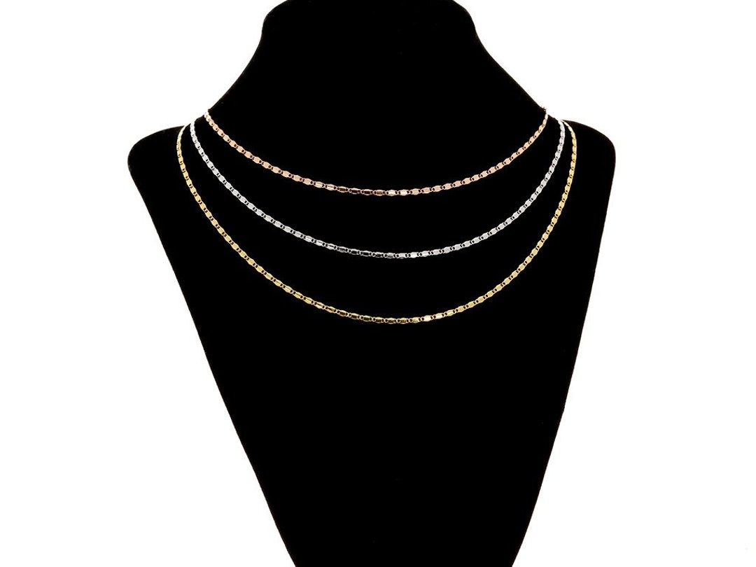 Bulk Wholesale Chains Real 16k Gold Rose Gold and Rhodium Anti-tarnish ...