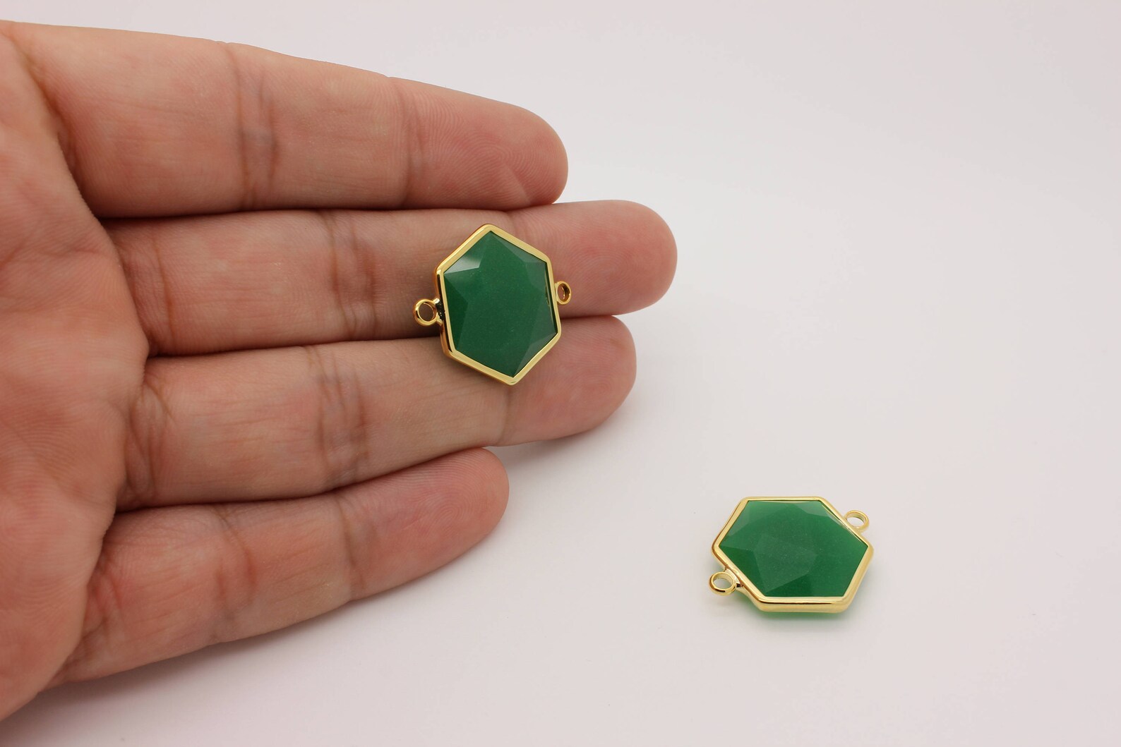 1 Pcs Geometric Connector Pendant Real 16K Gold Plated - Etsy