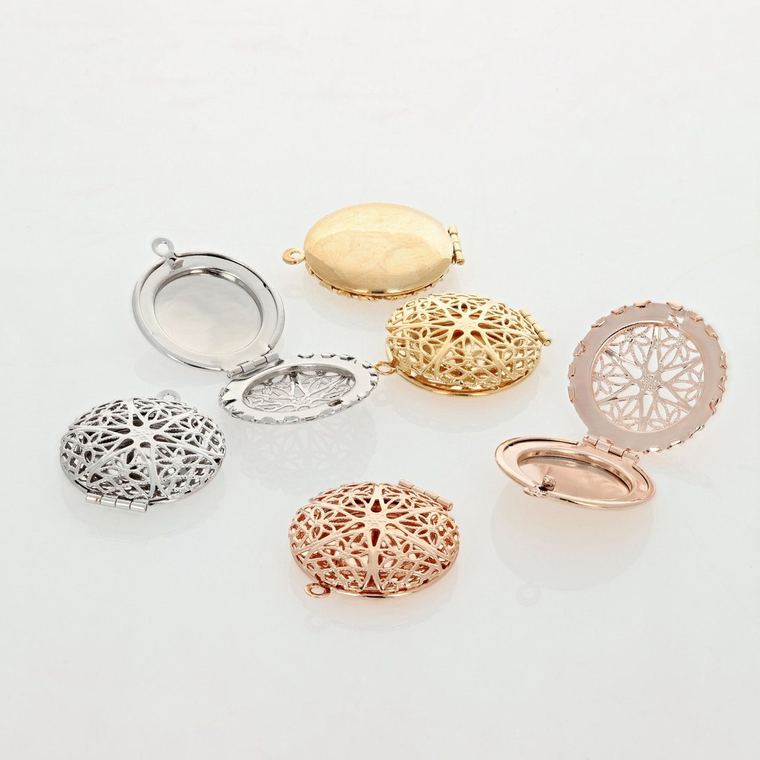 1 Pcs, Two Pictures Locket Frame Pendant Circle Locket Charm, 23R2-07G-20D - Etsy