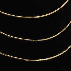 Real 16K Gold Plated Snake Chain Necklace, Handmade Necklace Bulk Gold ...