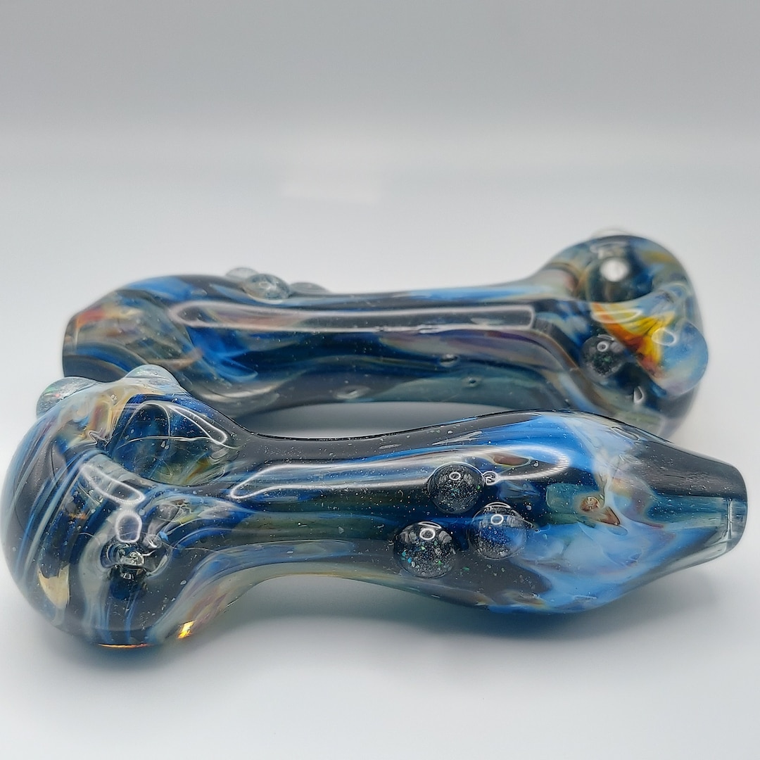 Space Galaxy Glass Pipe With Crushed Opal - Etsy