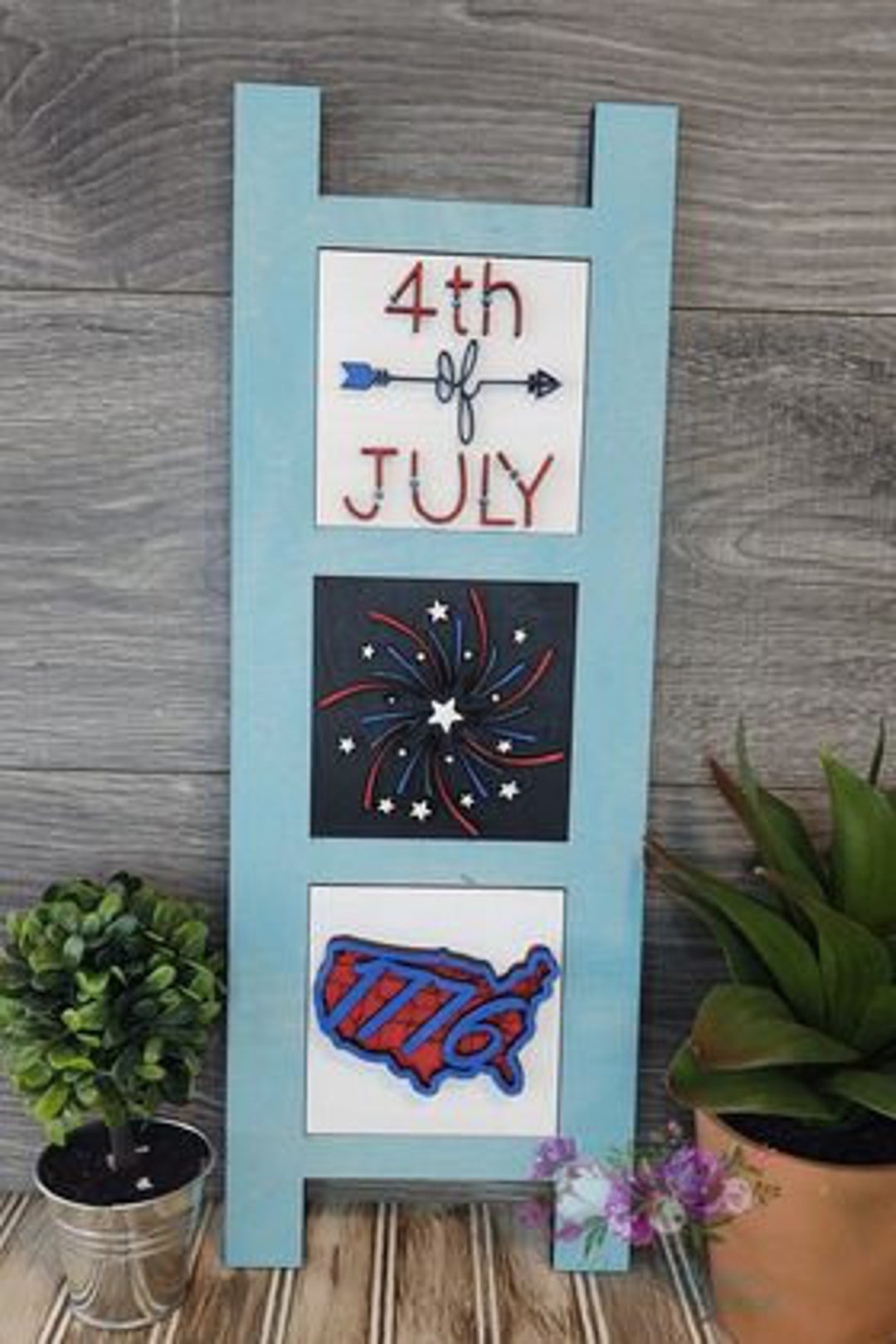 4th of July Interchangeable Ladder SVG File - Etsy