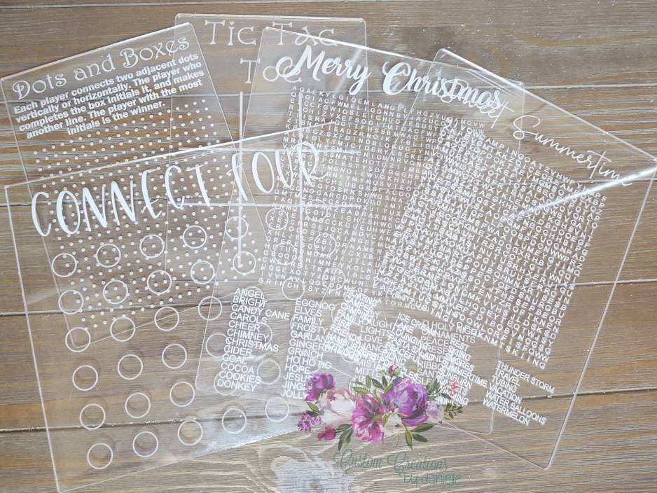 Acrylic Activity Pack SVG File - Etsy