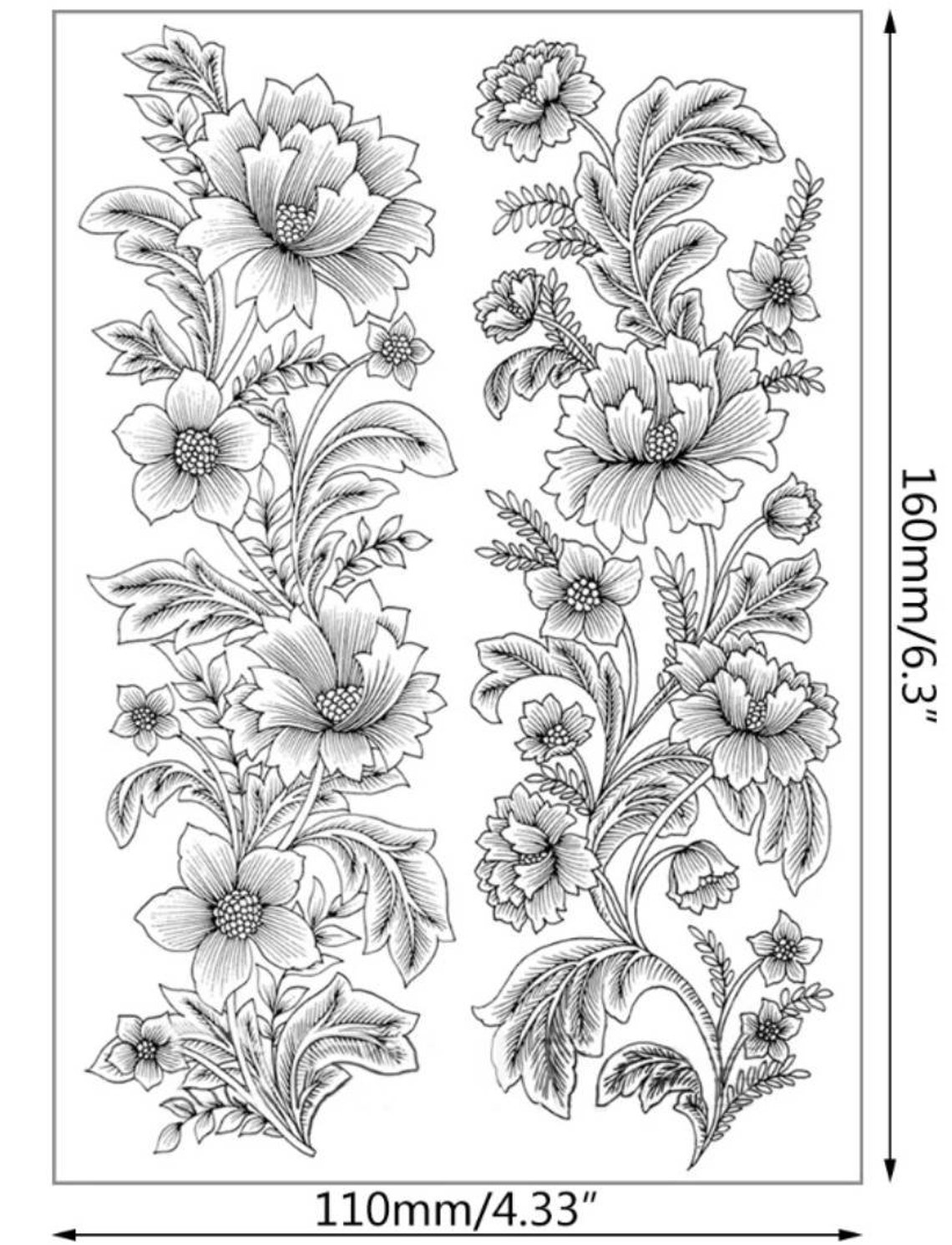 Flower Edging/border Clear Stamps-background/layering/card - Etsy UK
