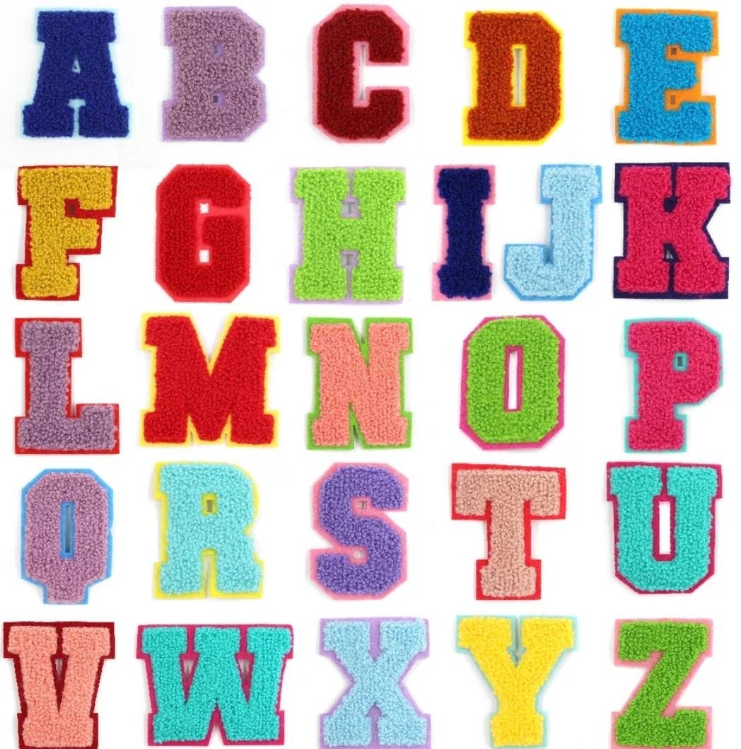 Letter Patches Alphabet Iron/sew on Patch Embroidered - Etsy UK