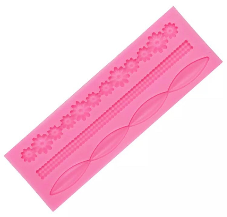 Decorative Cake Border Mould 3 Flower Icing Edging Mold - Etsy