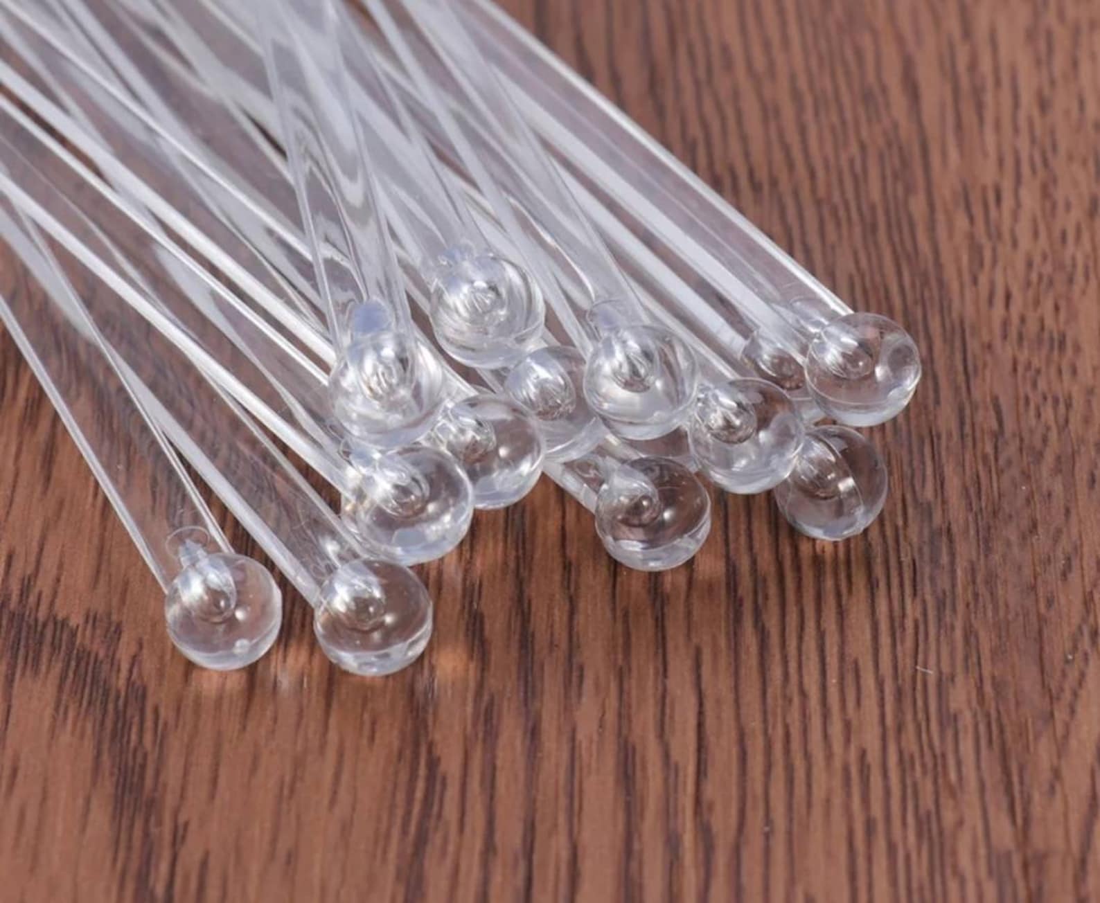 30 Resin Stirrers Cake Topper Flat Sticks Clear Transparent | Etsy