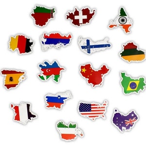 World Countries Stickers, 50 Travel/national Flag Large Vinyl ...